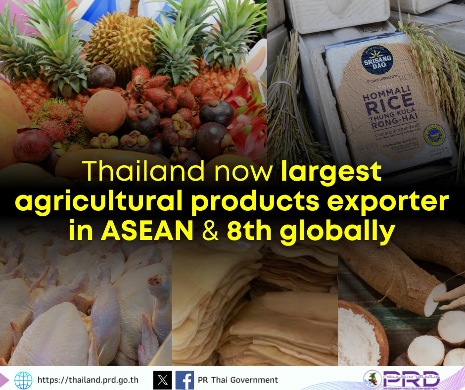 Thailand now largest agricultural products exporter in ASEAN and eighth ...
