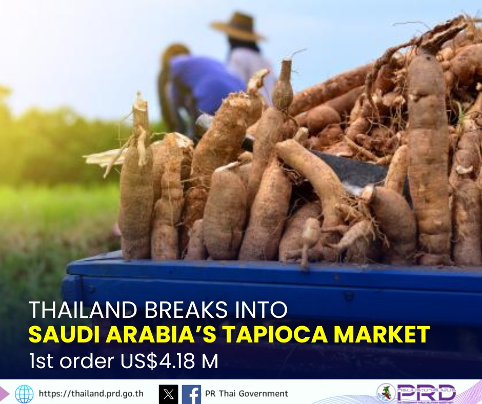 Thailand breaks into Saudi Arabia's Tapioca Market 1st order US$4.18M